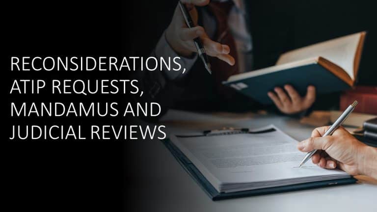 Reconsiderations, ATIP Requests, Mandamus and Judicial Reviews » LPEN